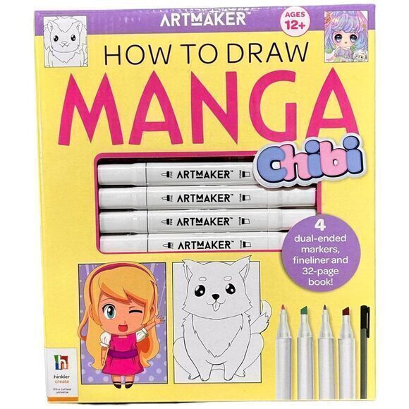 Art | Nwt How To Draw Manga Chibi Book Marker Set Doodle Art | Poshmark